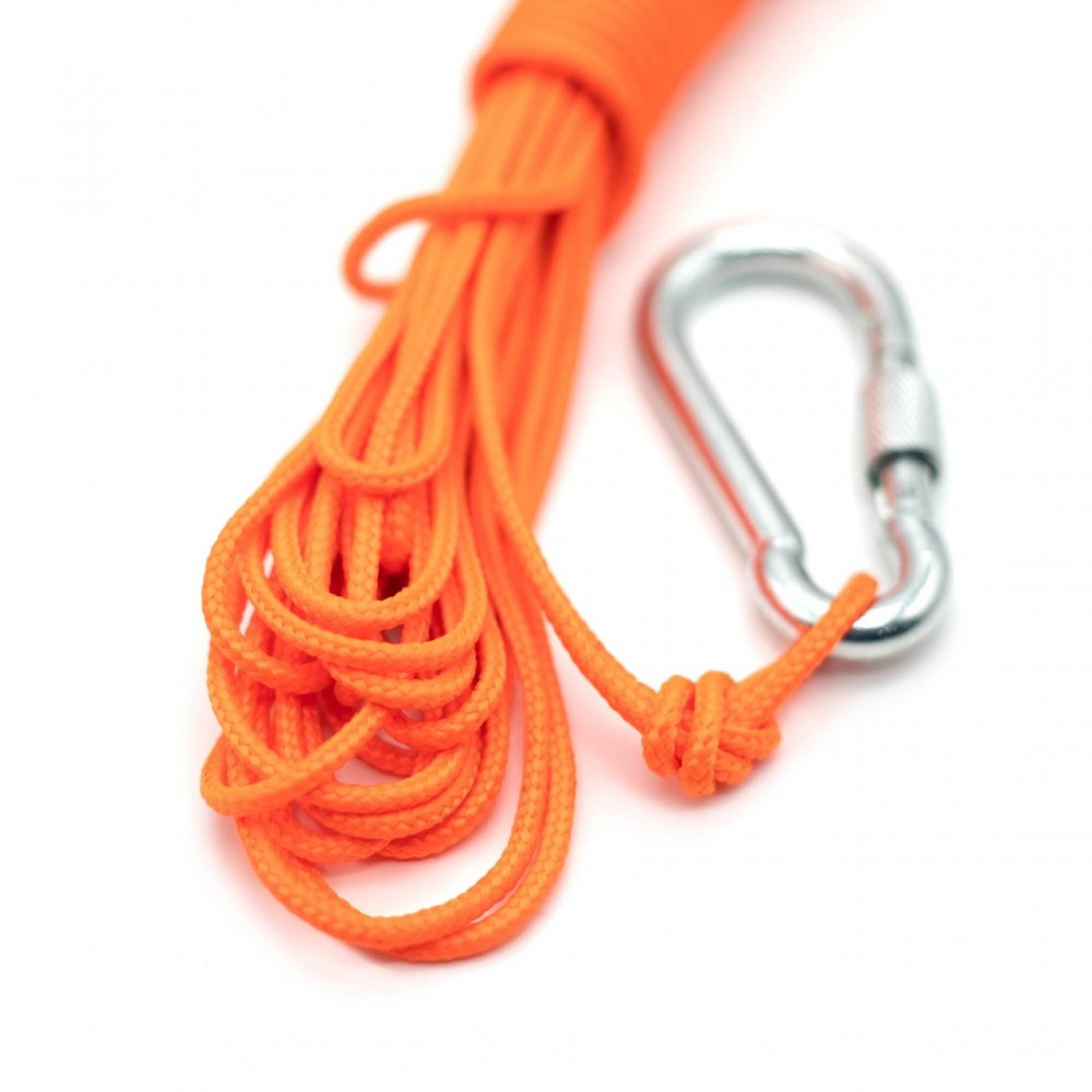 3 mm Turuncu Halat (25 Metre) - Karabina Kancalı